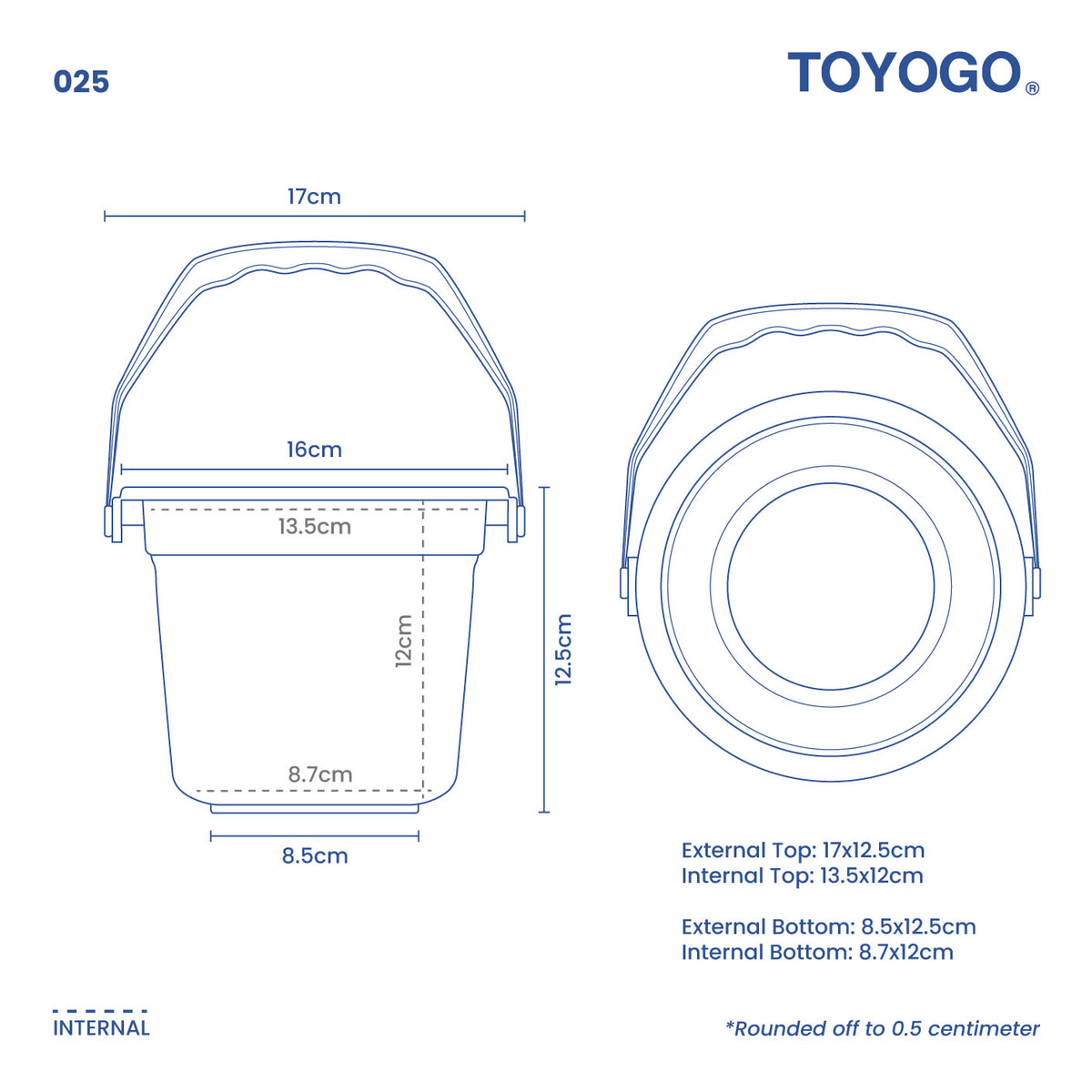 PAIL 0.5 GAL (025) | TOYOGO Singapore – TOYOGO For Business