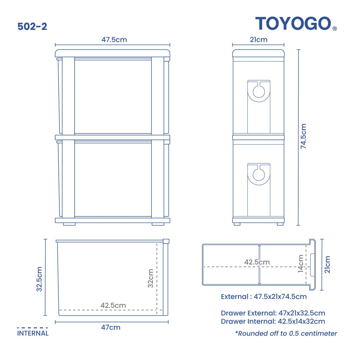 2 TIER SLIM KITCHEN DRAWER (502-2) | TOYOGO Singapore – TOYOGO For Business