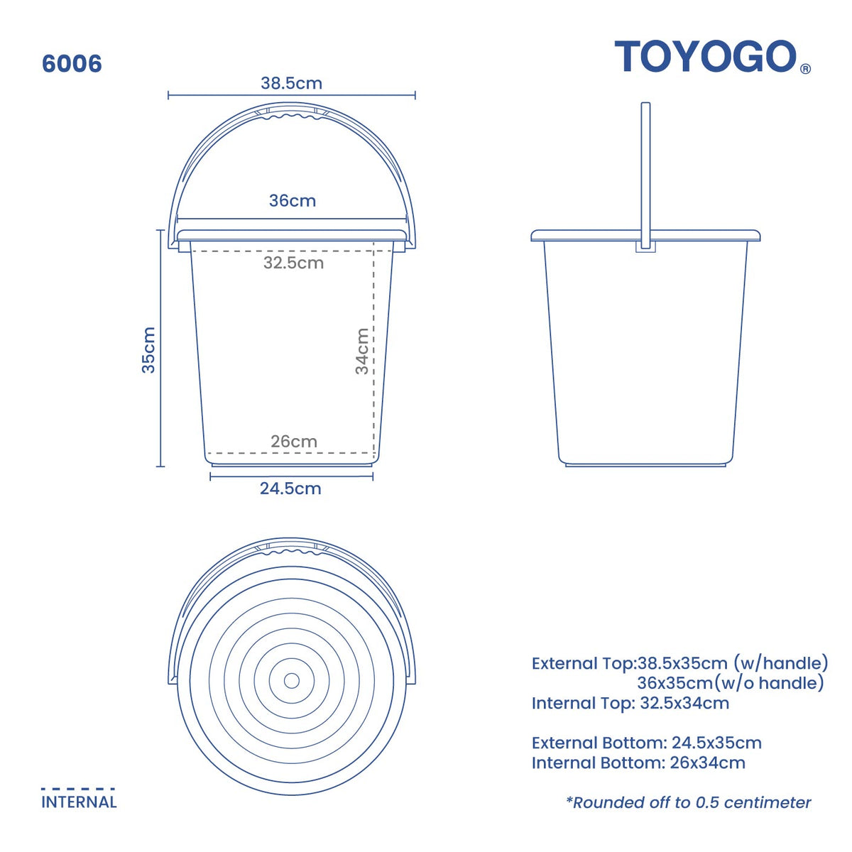PAIL 6 GAL (6006) | TOYOGO Singapore – TOYOGO For Business