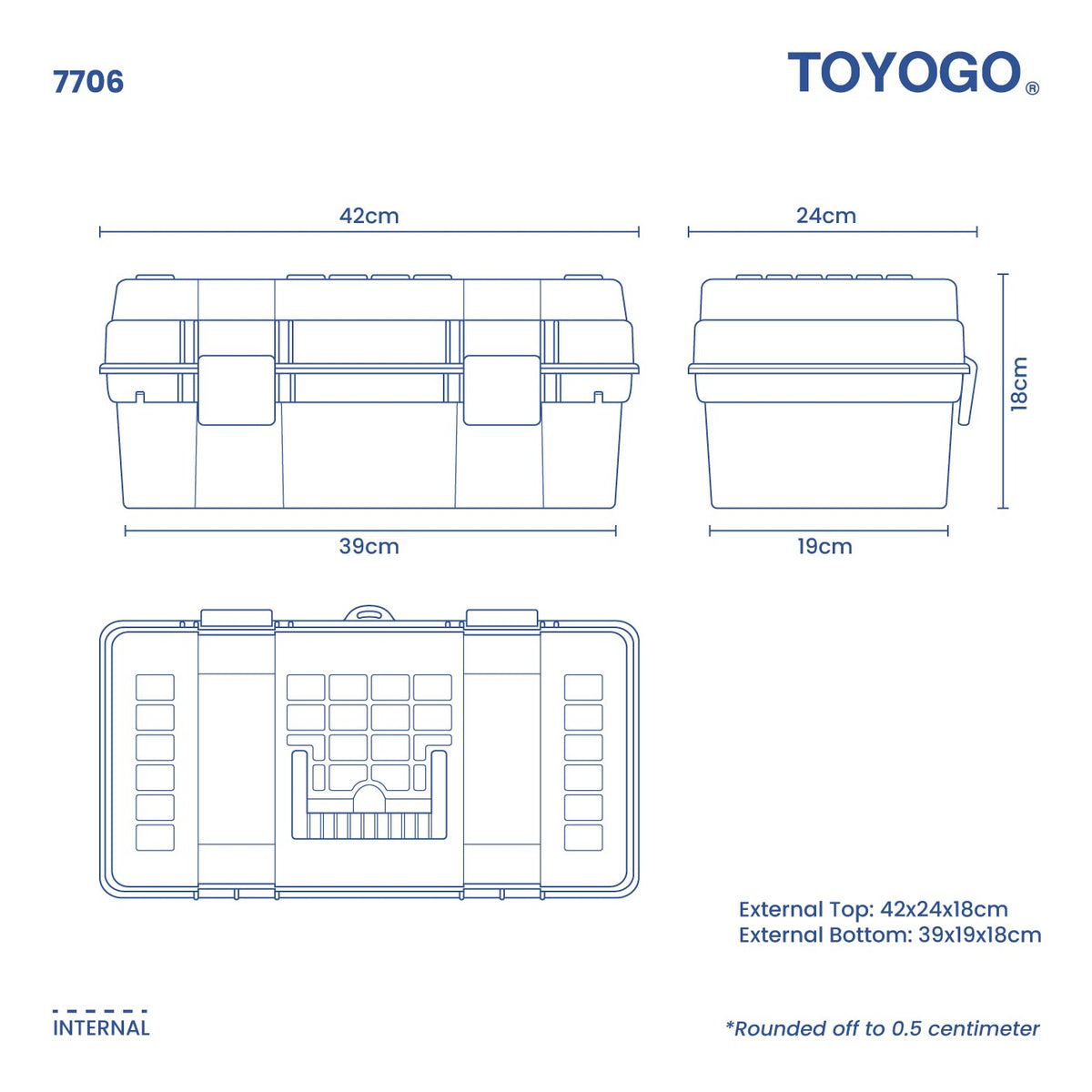 ZIPPY TOOL BOX W/2 LEVEL TRAY (7706) | TOYOGO Singapore – TOYOGO For ...