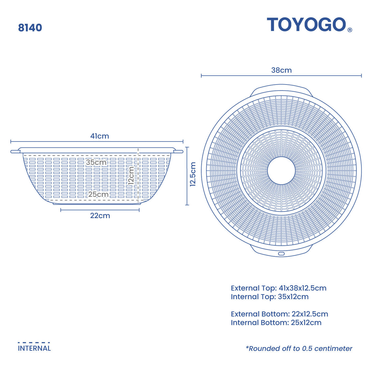 ROUND COLANDER 40CM (8140) | TOYOGO Singapore – TOYOGO For Business