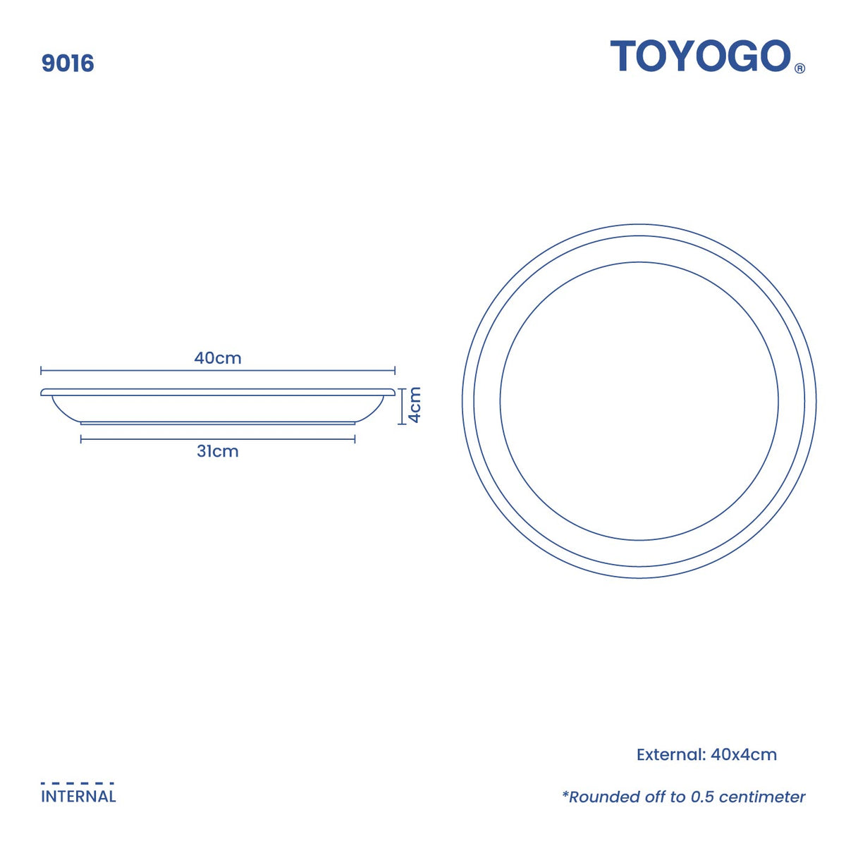 40CM ROUND SERVING TRAY (9016) | TOYOGO Singapore – TOYOGO For Business