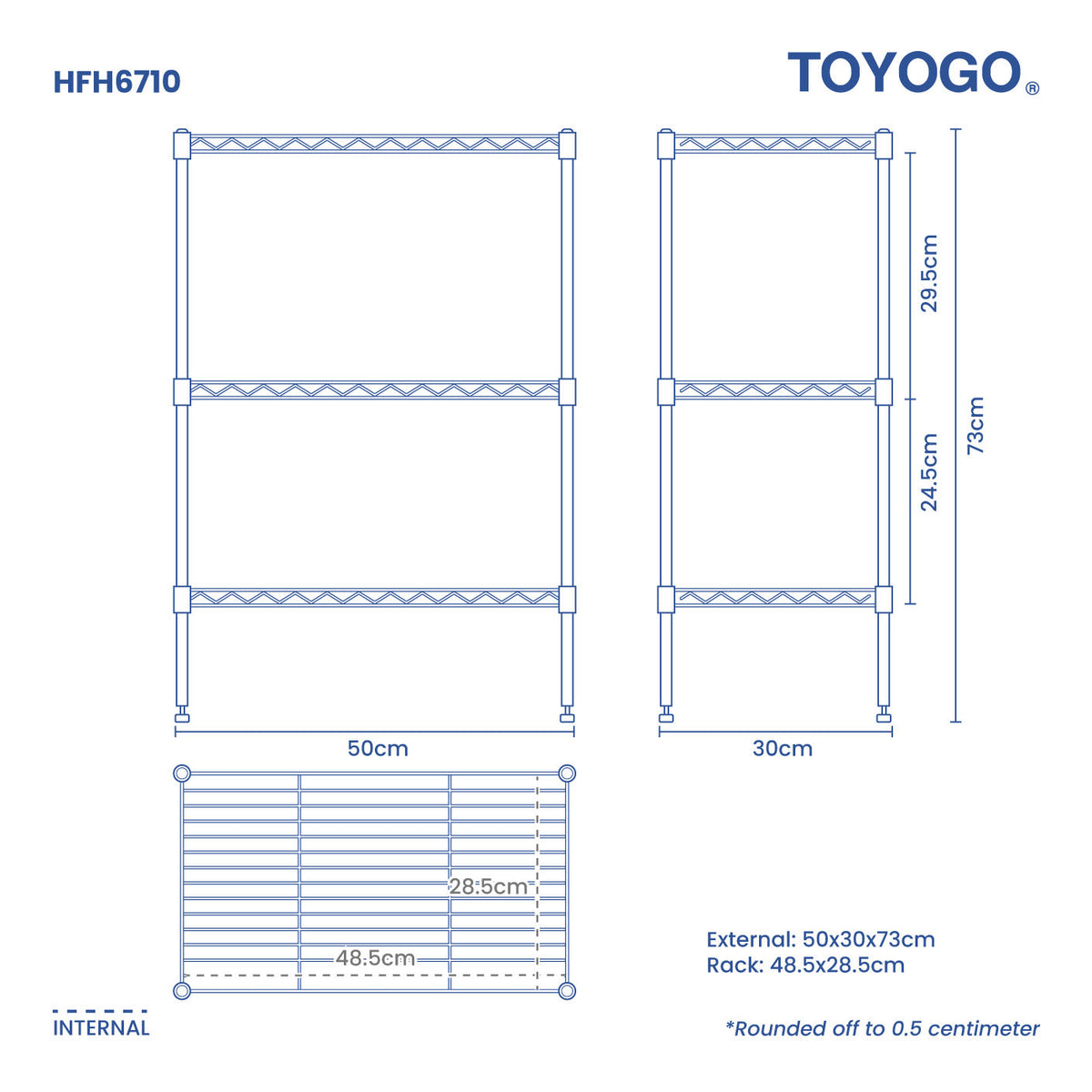 30X50X71CM 3TIER IR RACK (DIY) #8832 (HFH6710) | TOYOGO Singapore ...